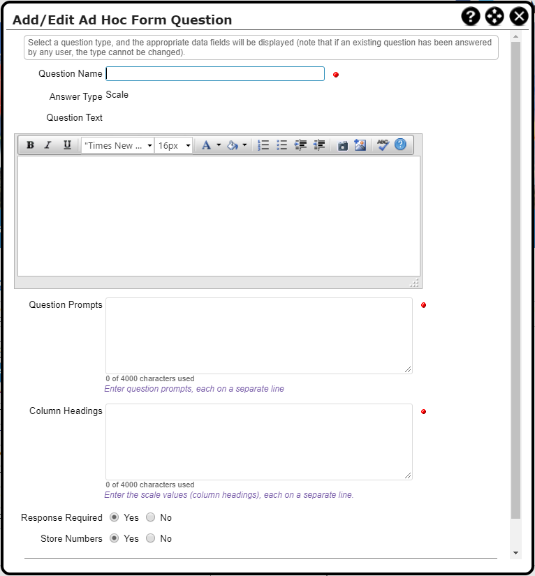 Scale Questions – ClubExpress Help Center