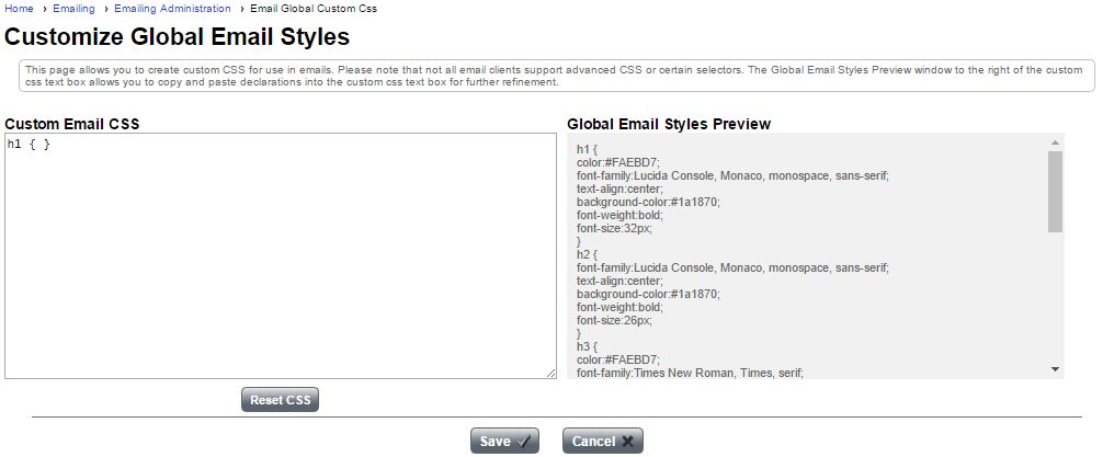 Advanced: Custom CSS in Blast Emailing – ClubExpress Help Center