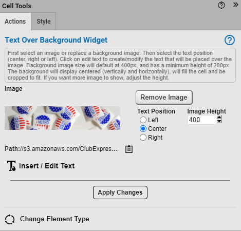 Text Over Background – ClubExpress Help Center