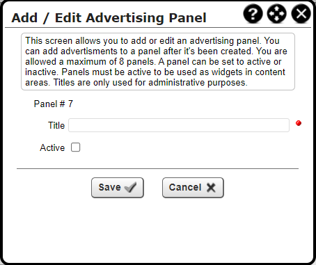 Managing Ad Panels – ClubExpress Help Center