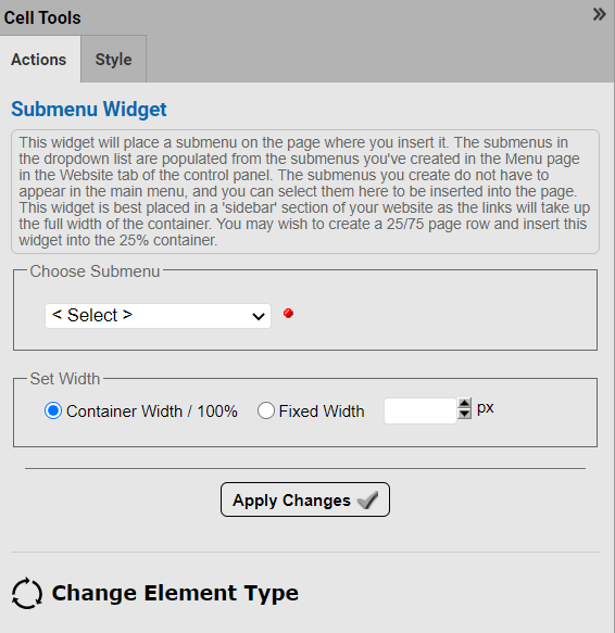 Submenu – ClubExpress Help Center