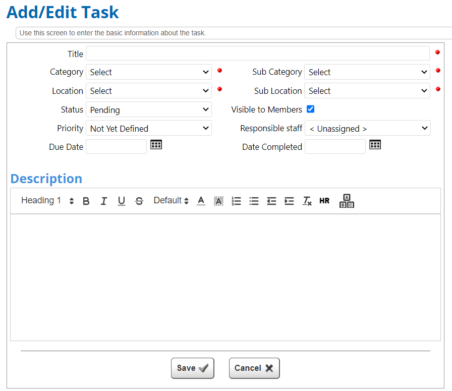 Adding a Task or – ClubExpress Help Center