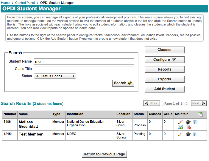 Student Manager – ClubExpress Help Center