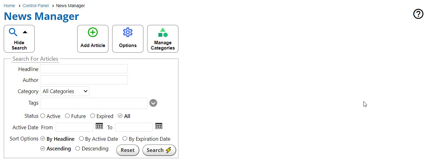 Adding a News Articles – ClubExpress Help Center