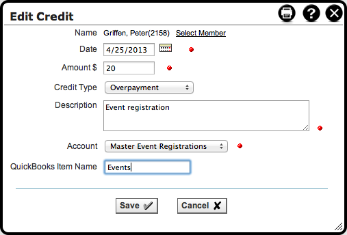 Crediting Members and Managing Credits – ClubExpress Help Center